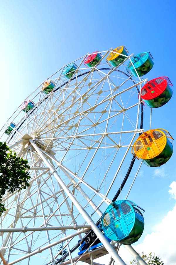 A colorful ferris wheel stock image. Image of wheel - 200241975