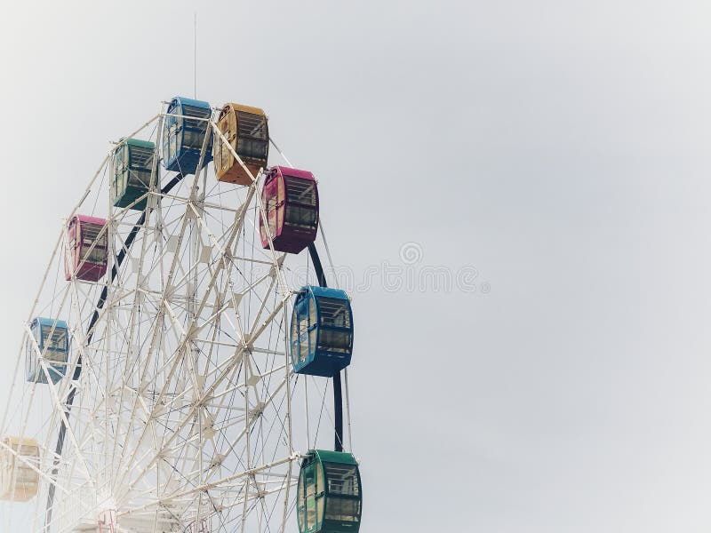 Colorful ferris wheel stock photo. Image of machine - 237885978