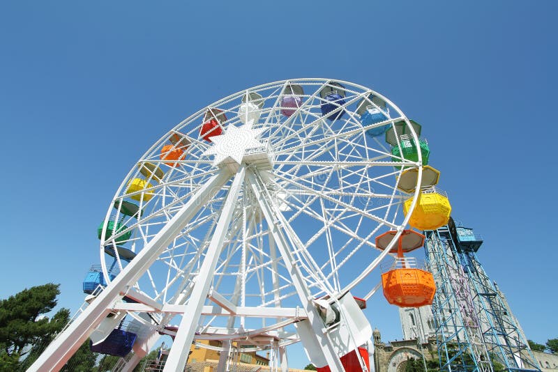 Colorful ferris wheel stock photo. Image of mediterranean - 43370374
