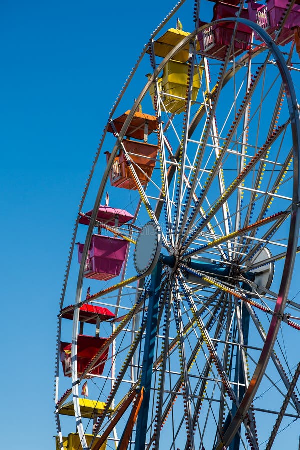 Colorful Ferris Wheel on Blue Stock Photo - Image of park, fair: 47387706