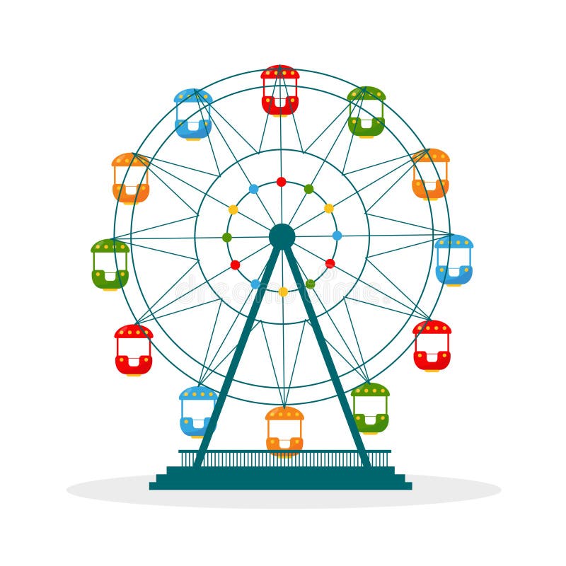 Simple Ferris Wheel Clipart Black And White