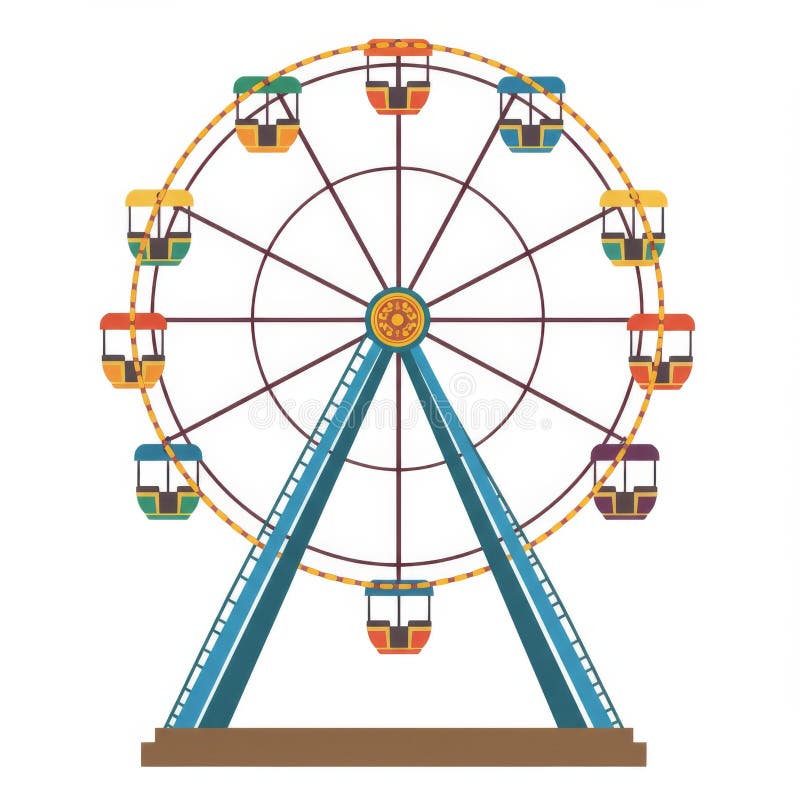 Colorful Ferris Wheel Pixel Art Illustration Stock Illustration ...