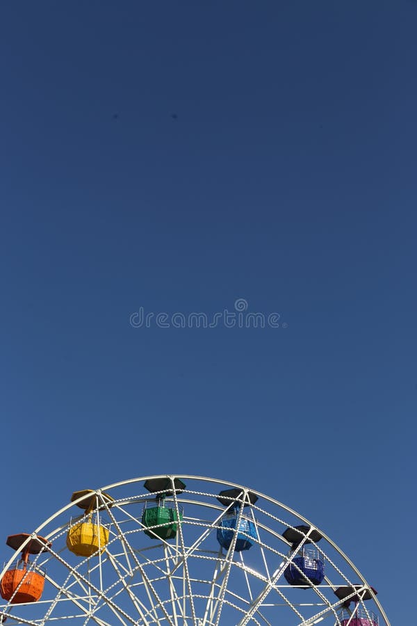 A Ferris Wheel on Top of a Hill in Barcelona. Stock Photo - Image of ...