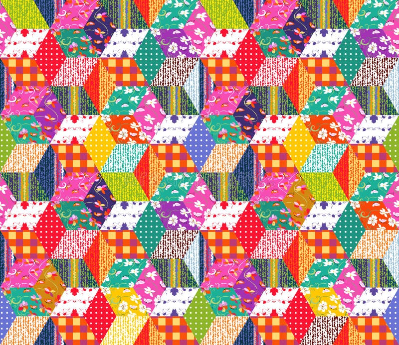 Seamless Quilt Background stock vector. Illustration of quilting - 14077291