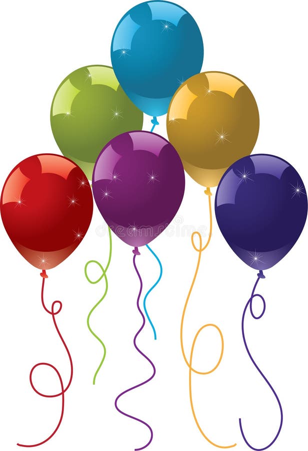 Festive Balloons and Light-burst Stock Vector - Illustration of burst ...