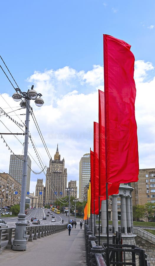 Colorful Festive Flags during a Holiday Stock Image - Image of banner ...