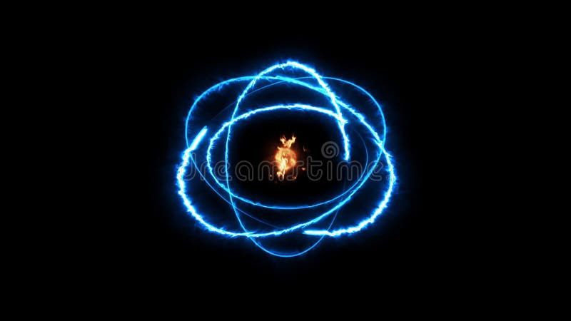 Atom Loop Animation Drawn in Black and White Stock Video - Video of ...