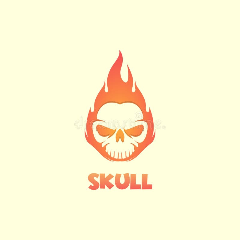 Colorful Fiery Skull Logo Illustration Stock Vector - Illustration of ...