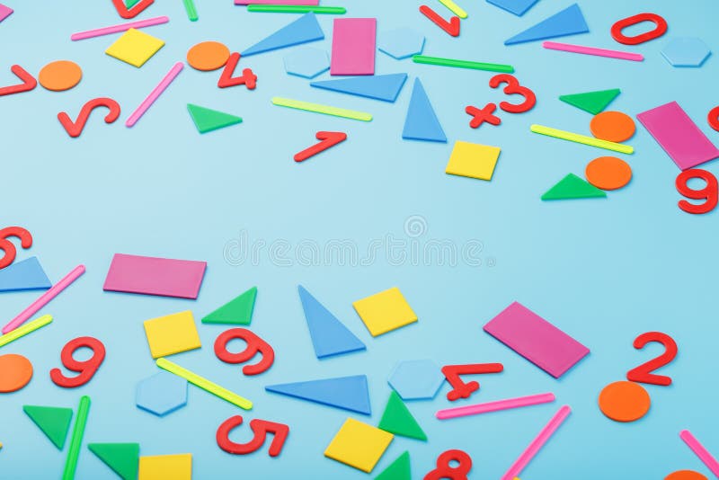 Numbers from 1 To 10 in a Row for Children on a Pink Background Stock ...