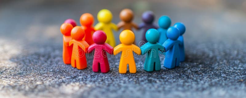 Colorful Figures Symbolizing Teamwork and Unity Stock Image - Image of ...