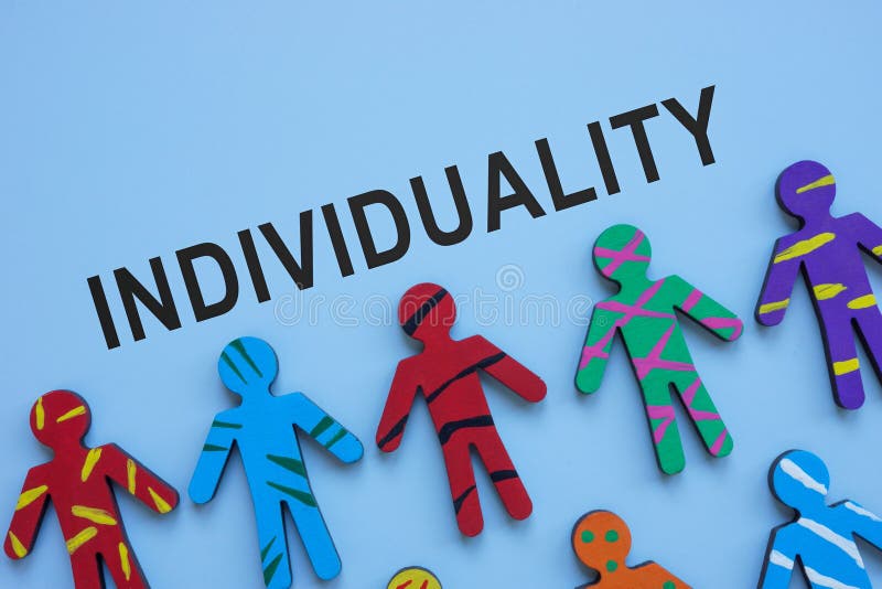 Colorful Figures with the Word Individuality. Stock Image - Image of ...