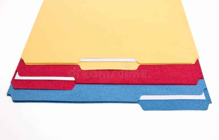 Colorful File Folders stock photo. Image of isolated - 22174798