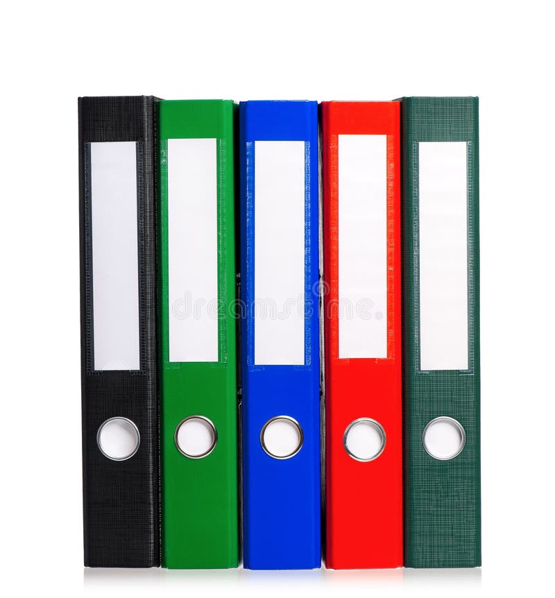 Colorful file folders stock image. Image of data, paper - 10682099