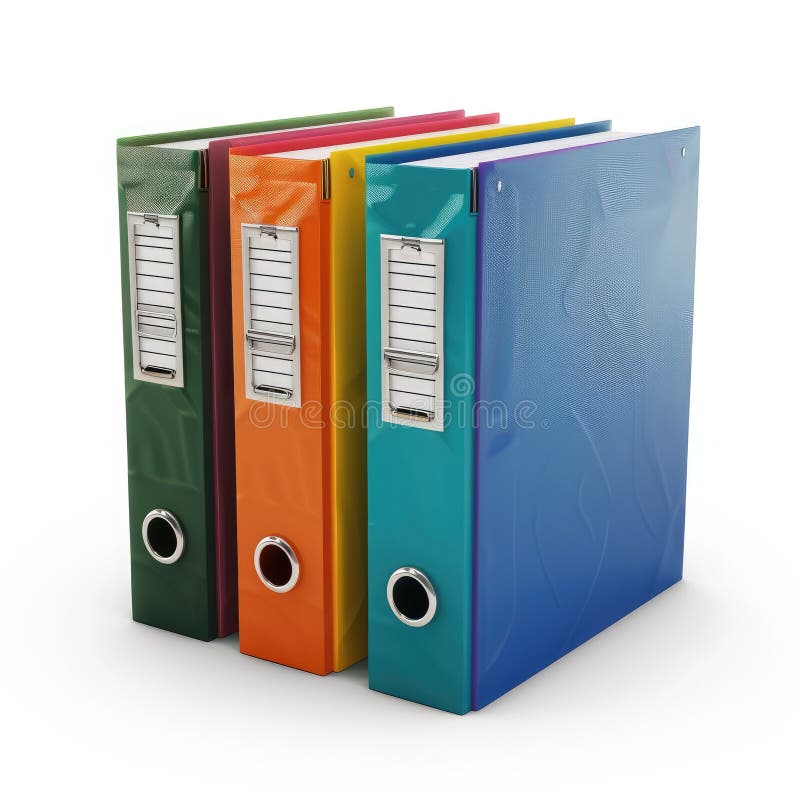 Colorful Office Ring Binders: Efficient Organization Tools Stock ...