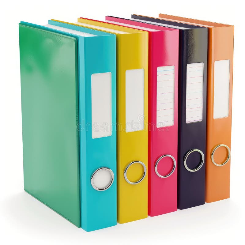 Colorful Office Ring Binders: Efficient Organization Tools Stock ...