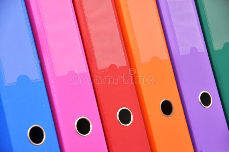 Colorful Files stock photo. Image of office, paperwork - 19158980