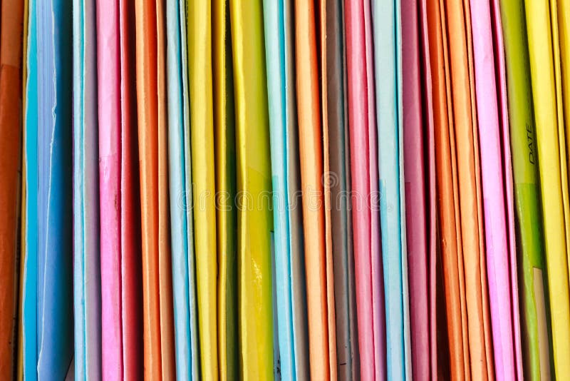 Colorful files stock photo. Image of document, files - 17971386