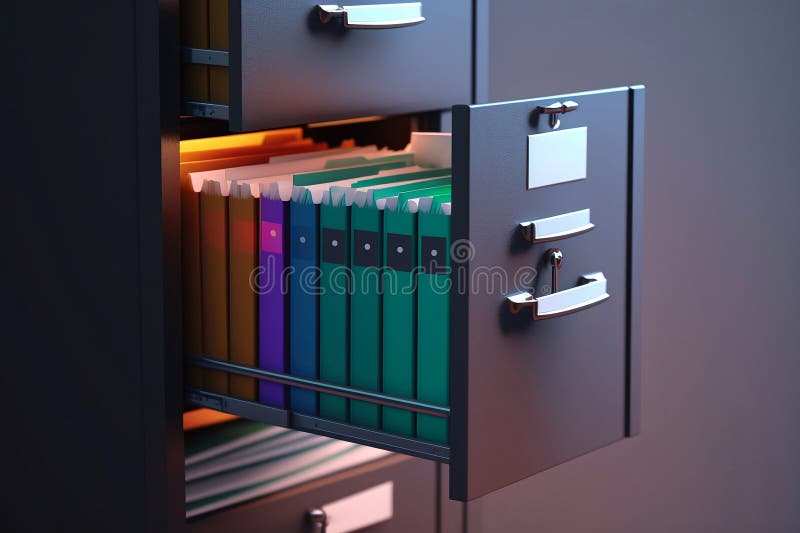 Colorful Files. Generative AI. Stock Illustration - Illustration of ...