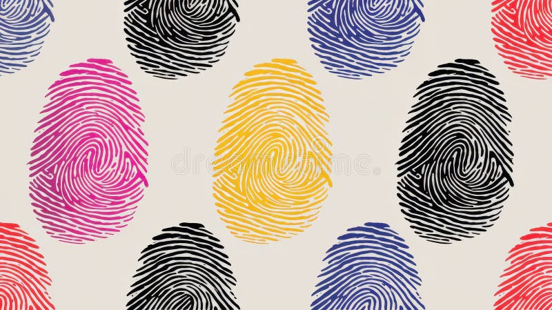 Colorful Fingerprint Patterns Create a Dynamic and Vibrant Design on a ...