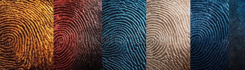 Colorful Fingerprint Patterns Showcasing Unique Textures and Designs ...