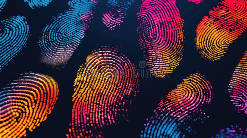Colorful Fingerprints stock image. Image of fingerprint - 372280799