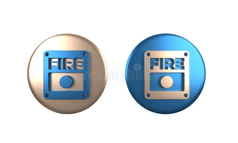Colorful Fire Alarm System Icon Isolated on White Background. Pull ...