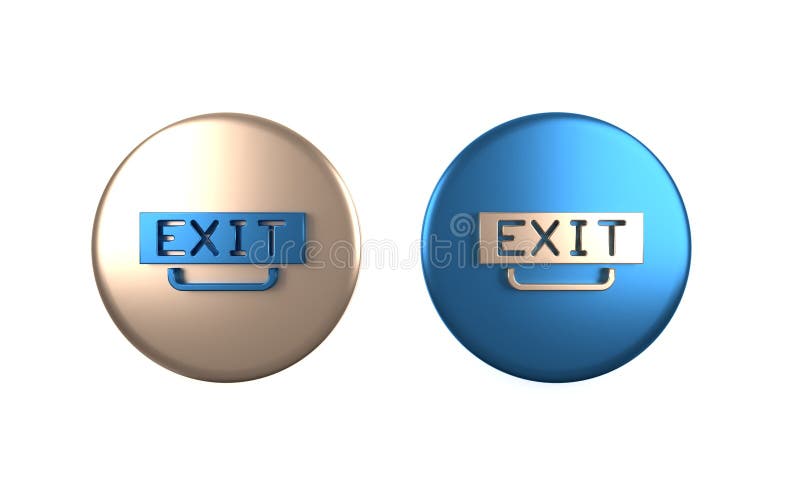 Colorful Fire Exit Icon Isolated on White Background. Fire Emergency ...