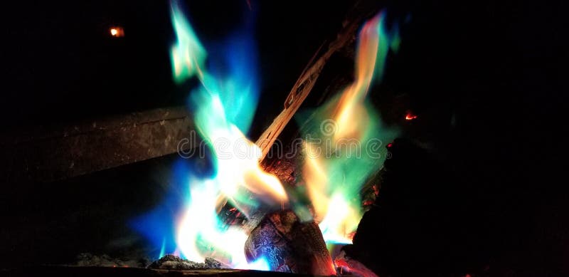Colorful Fire stock photo. Image of flames, fire, funky - 93984586