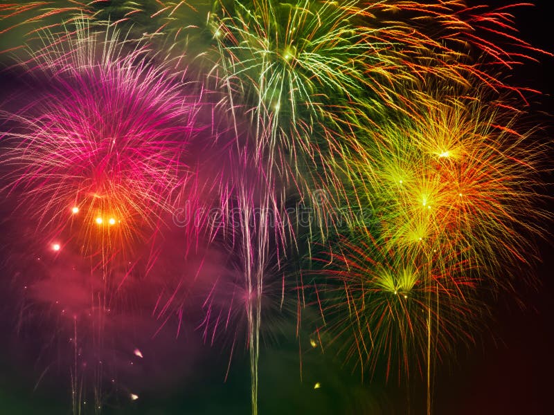 Colorful Fire Work stock image. Image of bright, america - 18646679