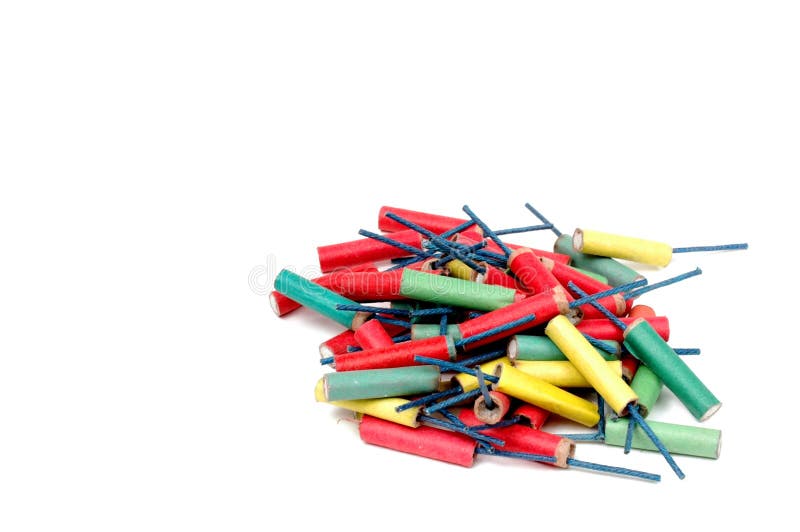 Colorful Firecrackers Isolated Stock Image - Image of green, july: 1472323