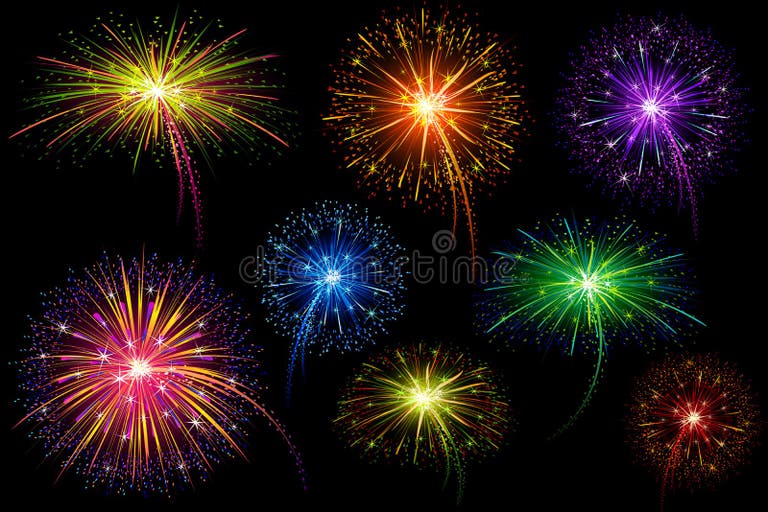 Colorful Firework Rocket Stock Illustrations – 8,042 Colorful Firework ...