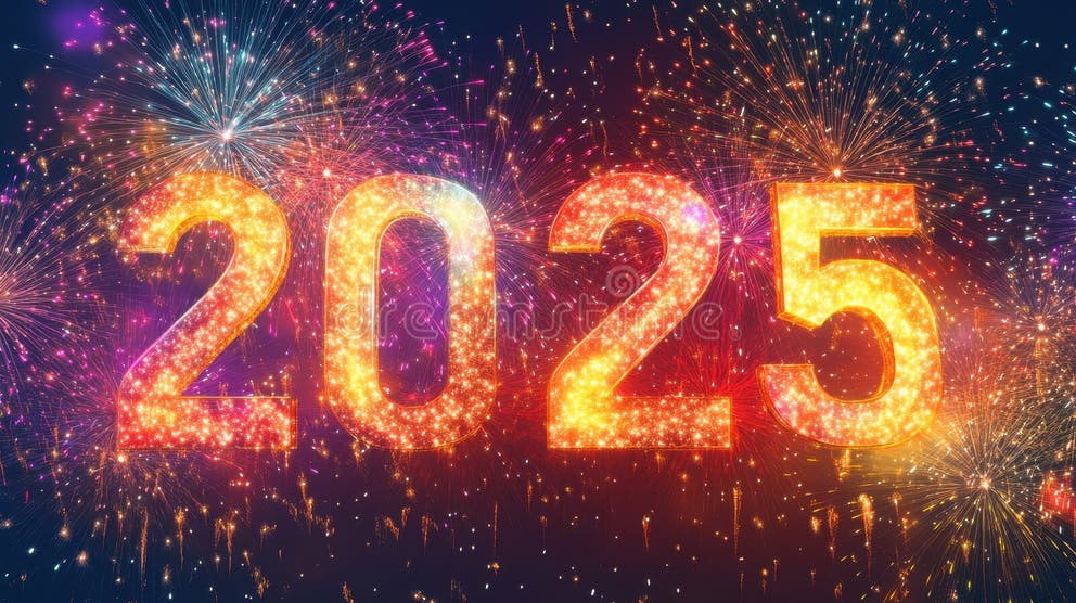 Colorful 2025 Firework Celebration Display for New Year Festivities ...