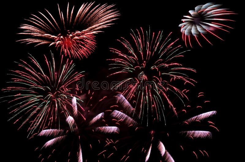 A red firework explosion stock image. Image of burst - 15677697