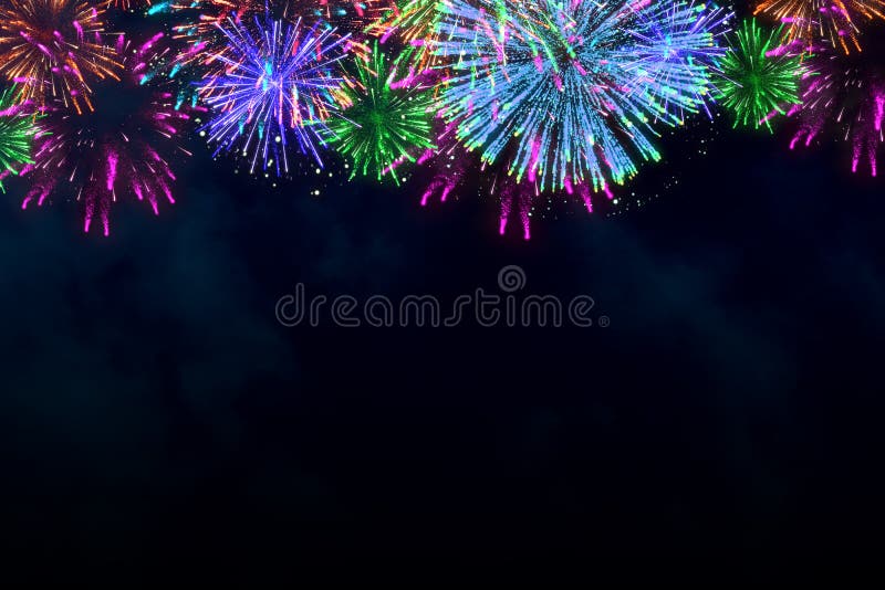 Colorful Firework for Happy Diwali Festival of India Celebration Stock ...