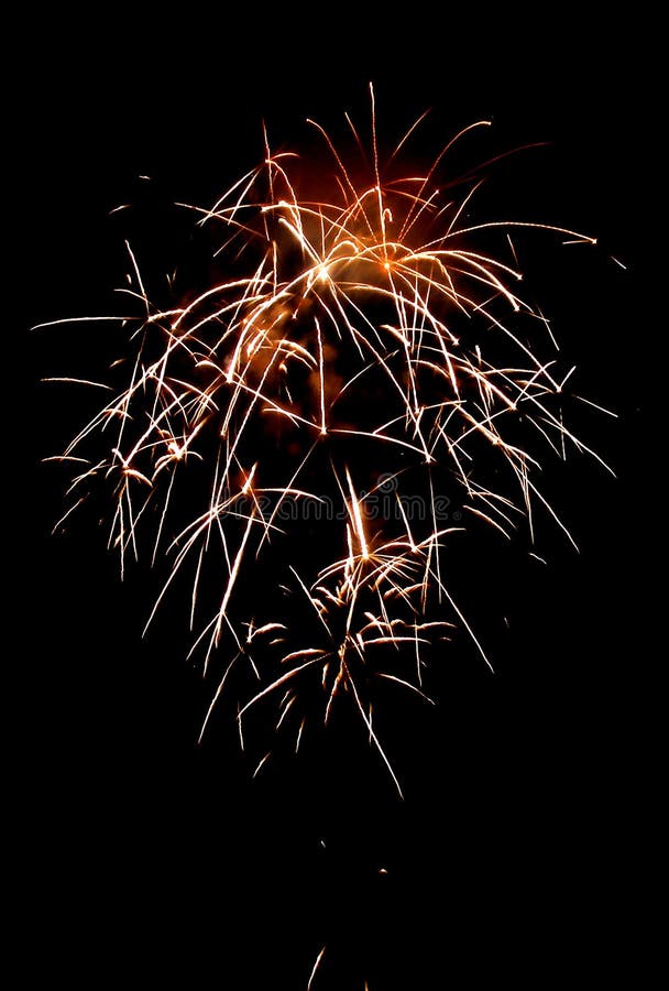 Firework Close Up View in the Night Sky Stock Photo - Image of fire ...