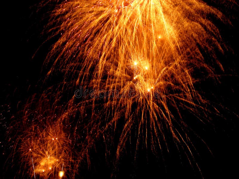 Firework Close Up View in the Night Sky Stock Photo - Image of fire ...