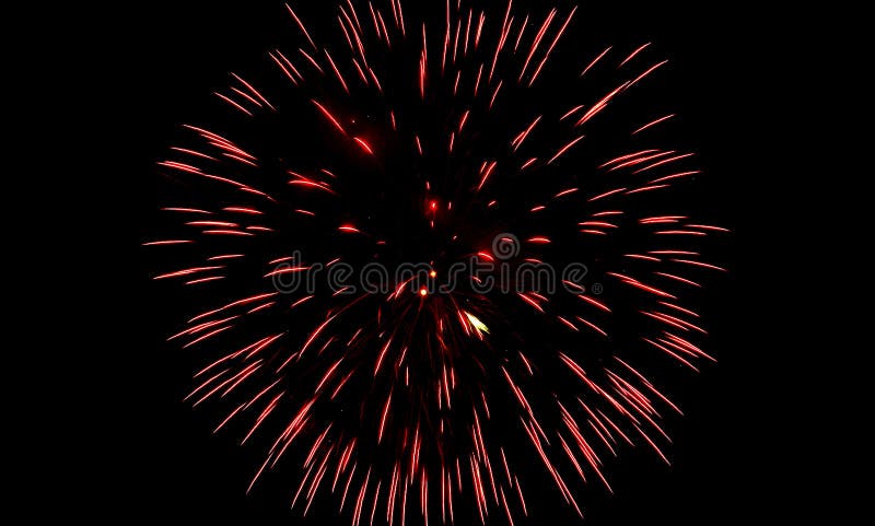 Firework Close Up View in the Night Sky Stock Photo - Image of fire ...