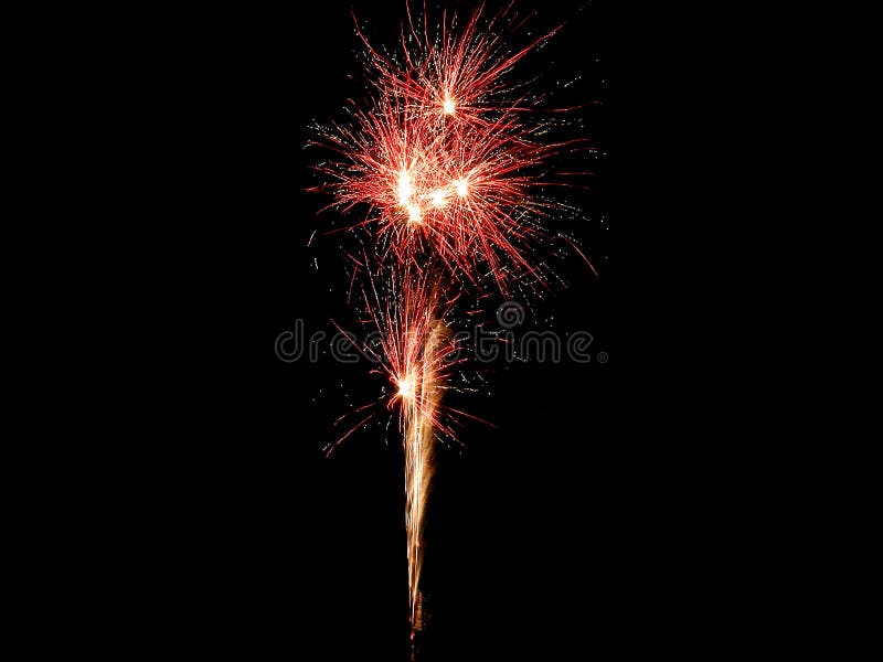 Firework Close Up View in the Night Sky Stock Photo - Image of fire ...