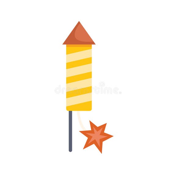 Firework Rocket Exploding with Sparkles on White Background Stock ...