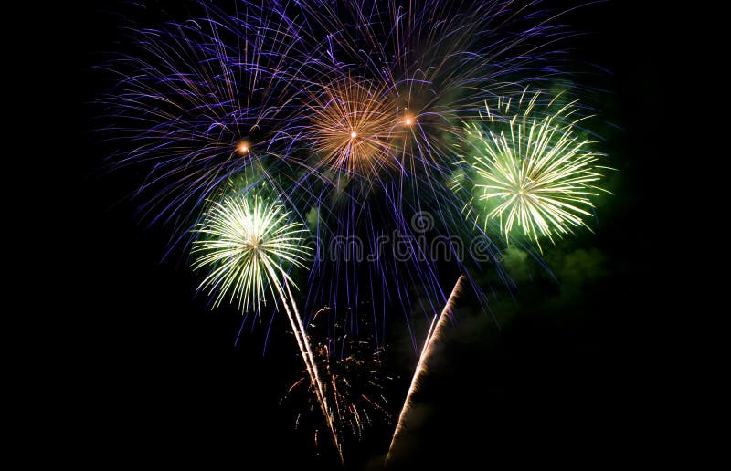Colorful firework show stock photo. Image of ceremony - 10983242