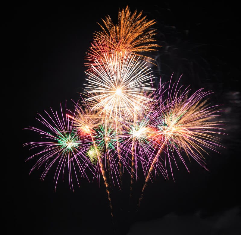 Colorful fireworks stock photo. Image of festival, bonfire - 37631762