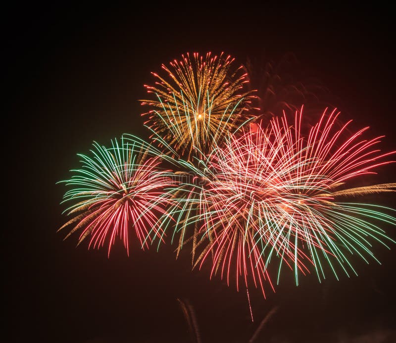 Colorful fireworks stock image. Image of bonfire, blue - 37656829