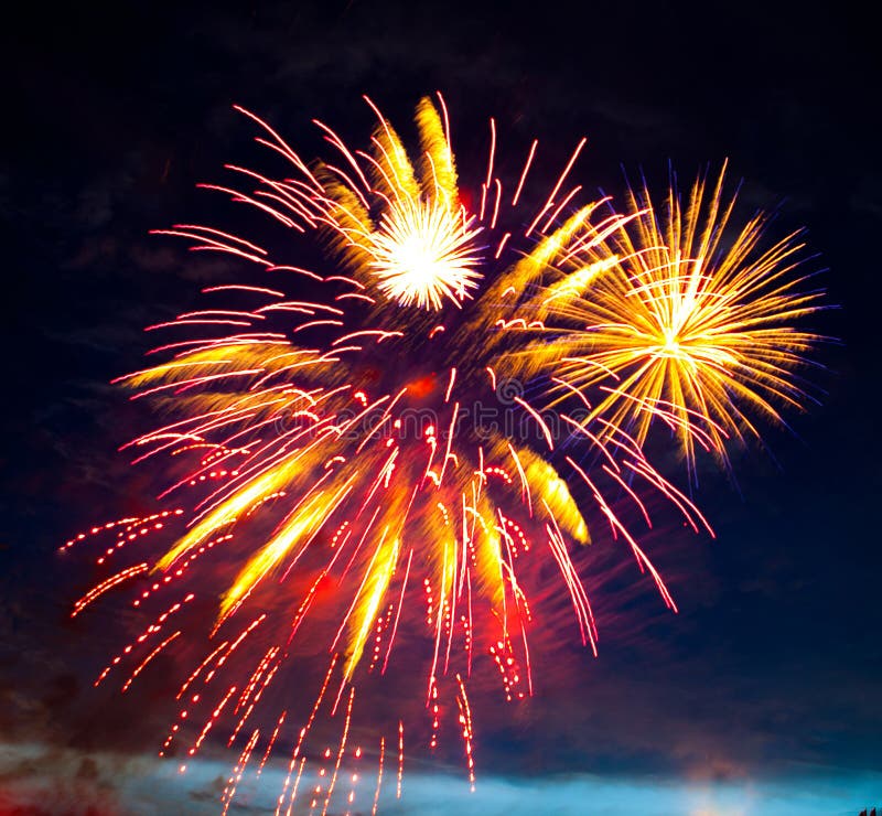 Colorful fireworks stock image. Image of colors, july - 46034709
