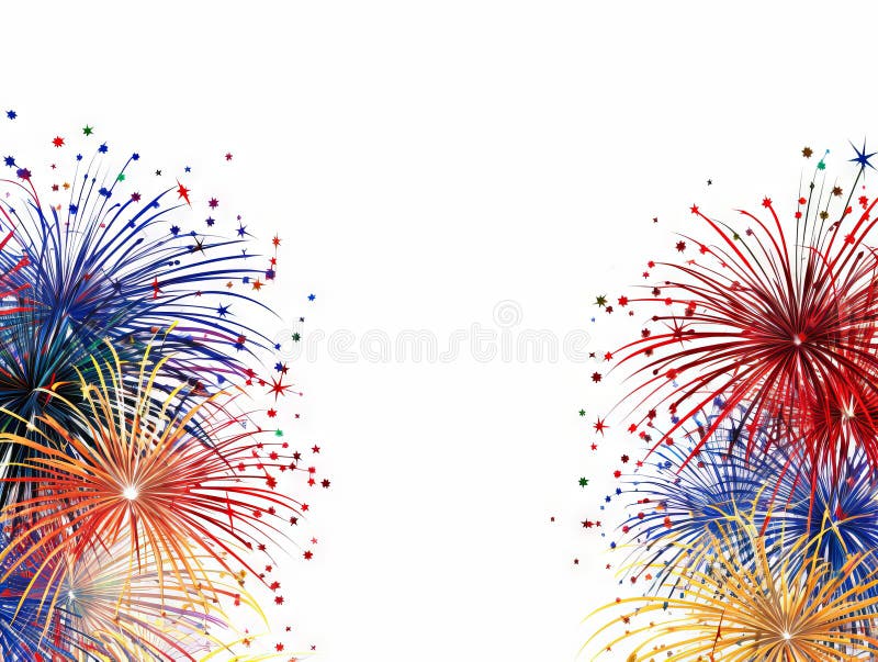 Colorful Fireworks Background Stock Illustration - Illustration of ...
