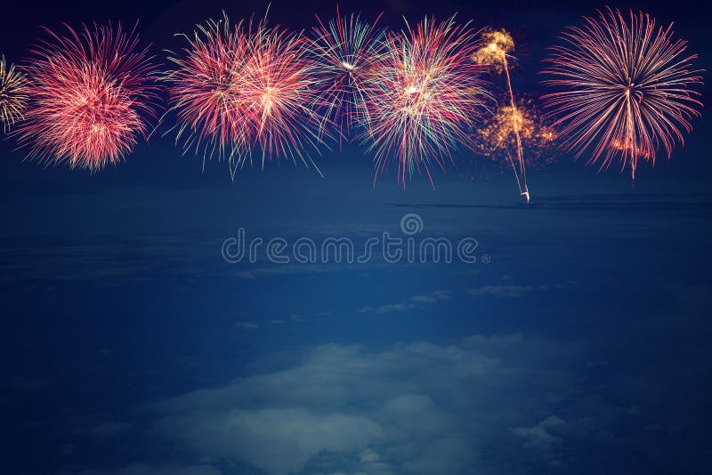 Colorful Fireworks on Beautiful Sky Stock Photo - Image of exotic, city ...