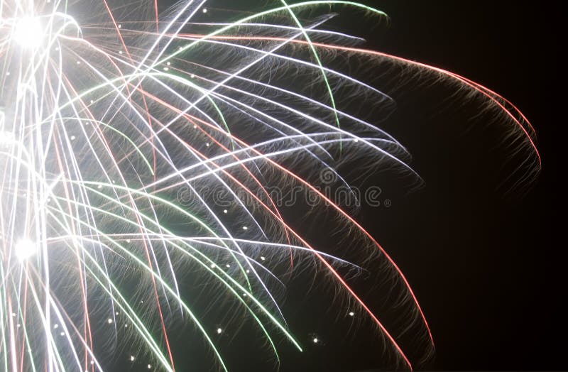 Colorful Fireworks on Black Background, Fireworks Explode, Light Show ...