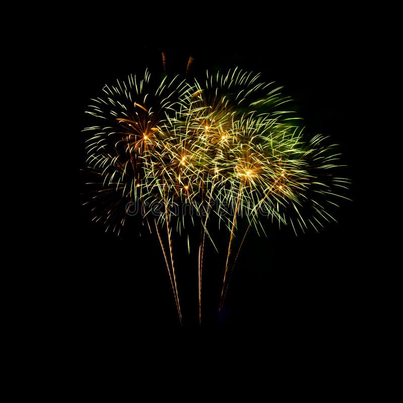 Colorful Fireworks on the Black Sky Stock Image - Image of display ...