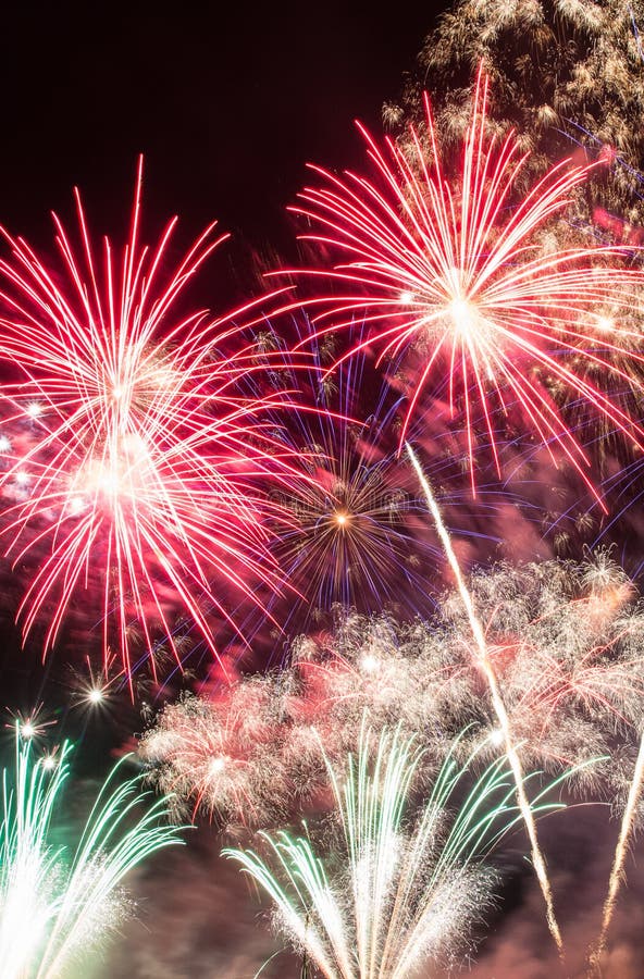 Colorful Fireworks stock image. Image of december, bang - 100487191