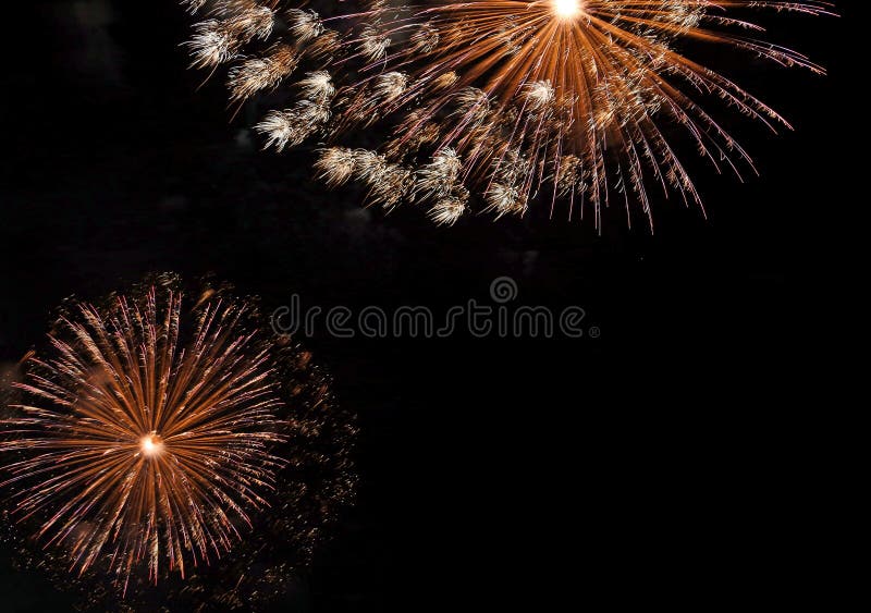 Colorful Fireworks in the Dark Night Stock Image - Image of gunpowder ...
