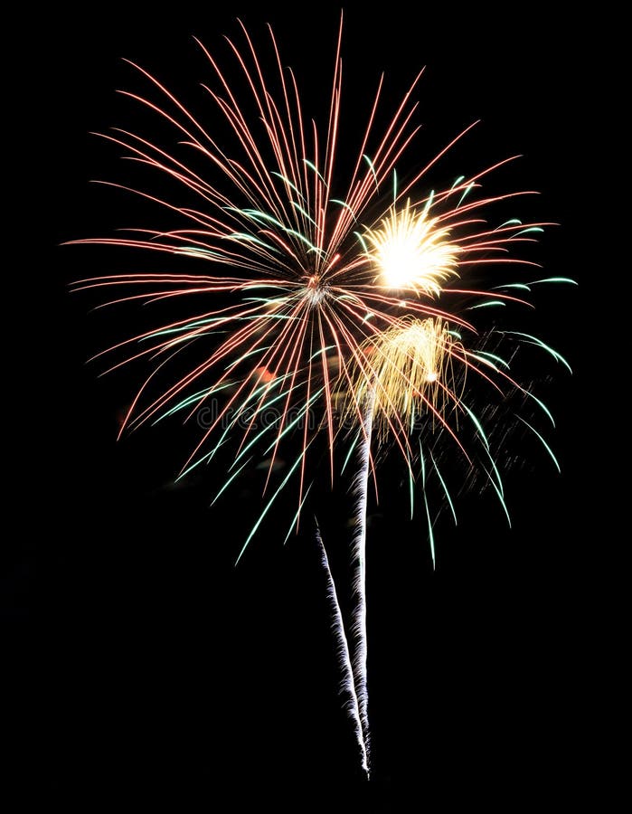 Colorful Fireworks Display for Fourth of July Stock Photo - Image of ...